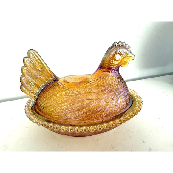 Indiana Glass | Accents | Vintage Indiana Glass Amber Carnival ...